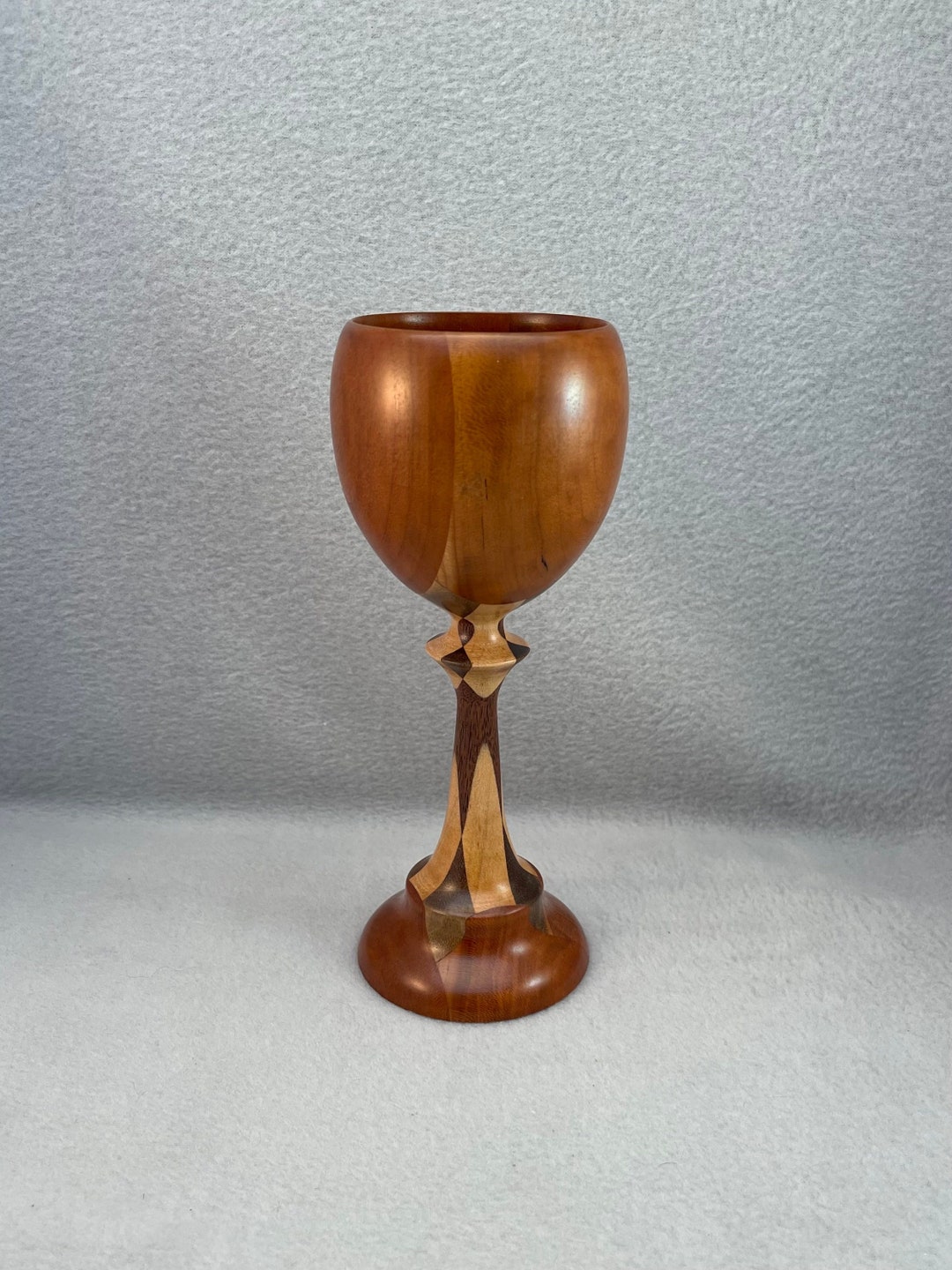 Handcrafted Turned Wood Goblet Cherry, Walnut & Maple - Etsy