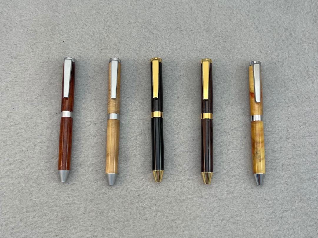 Mini Handcrafted Turned Wood Ballpoint Pen - Etsy