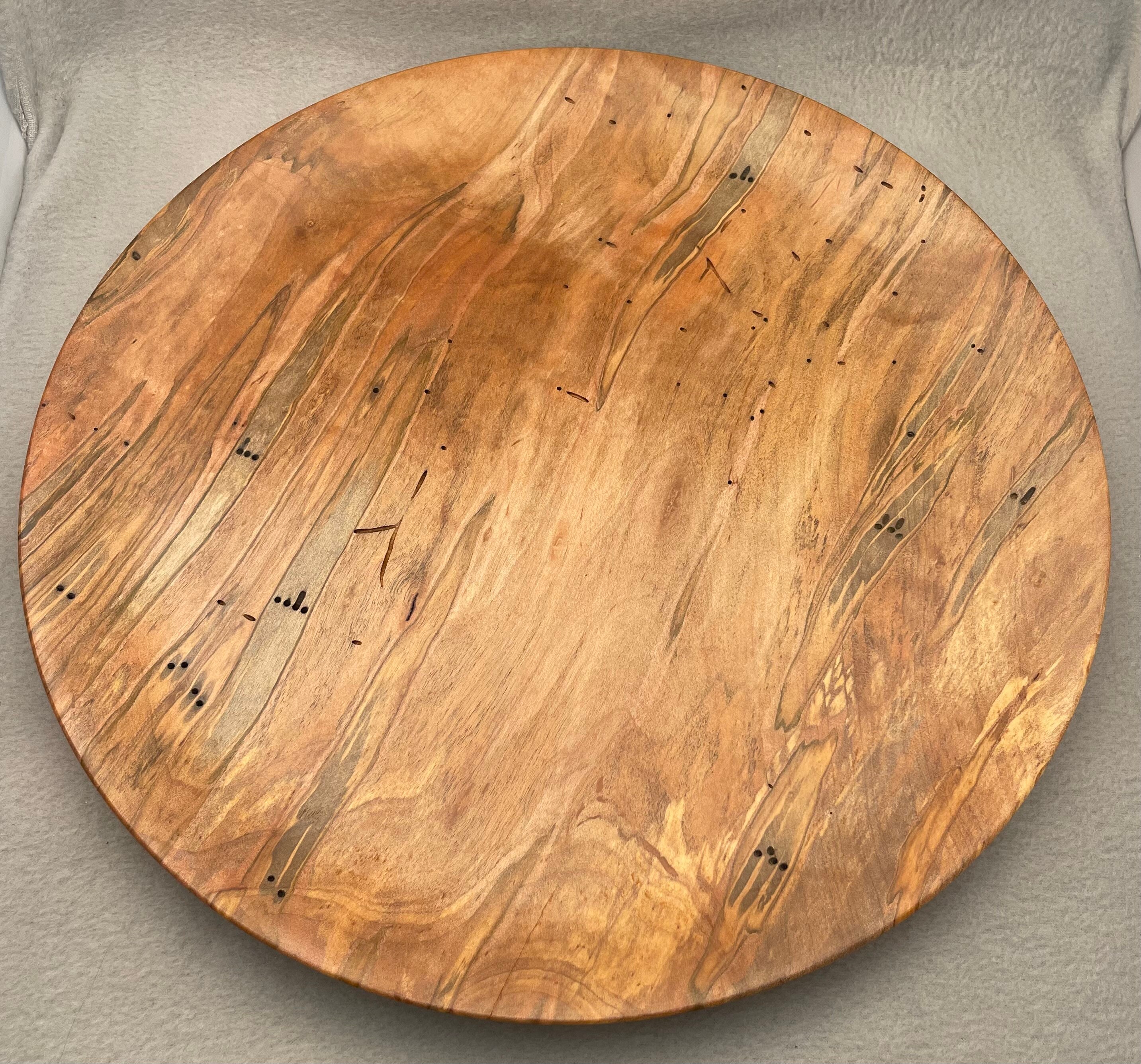 Hand Turned Ambrosia Maple Wood Plate - Etsy