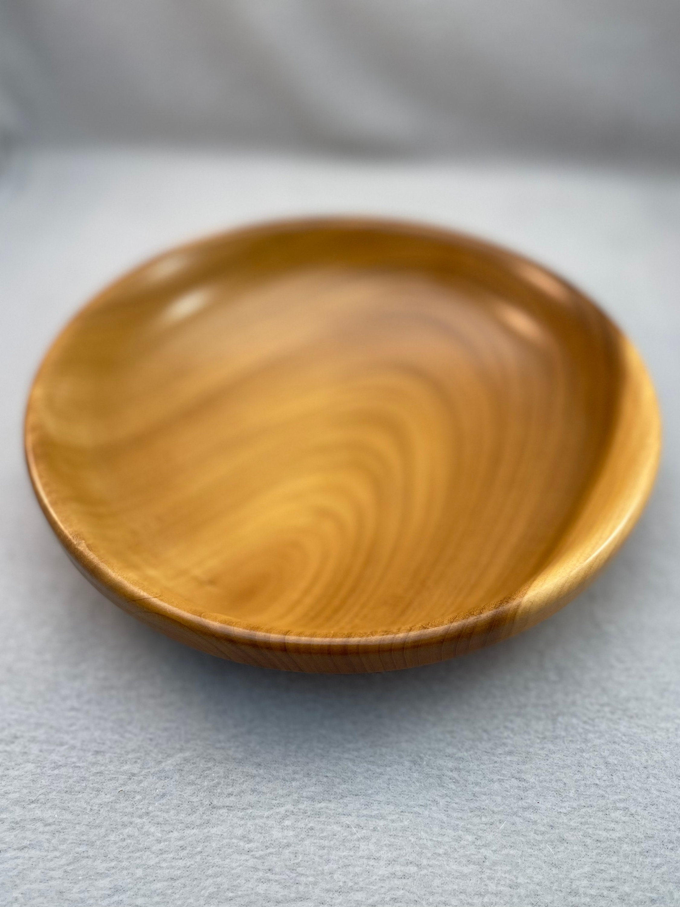 Hand Turned Poplar Wood Bowl - Etsy