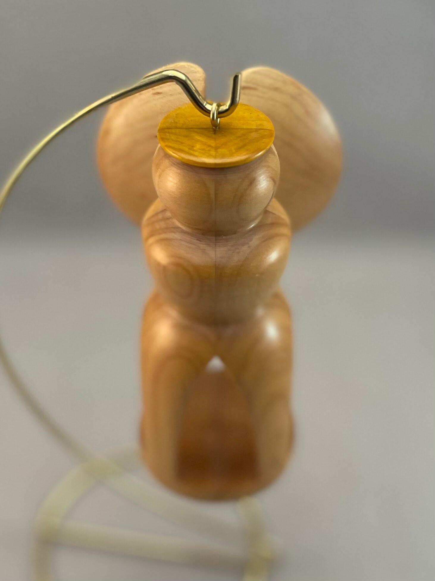 Handcrafted Turned Wood Angel Ornament - Etsy