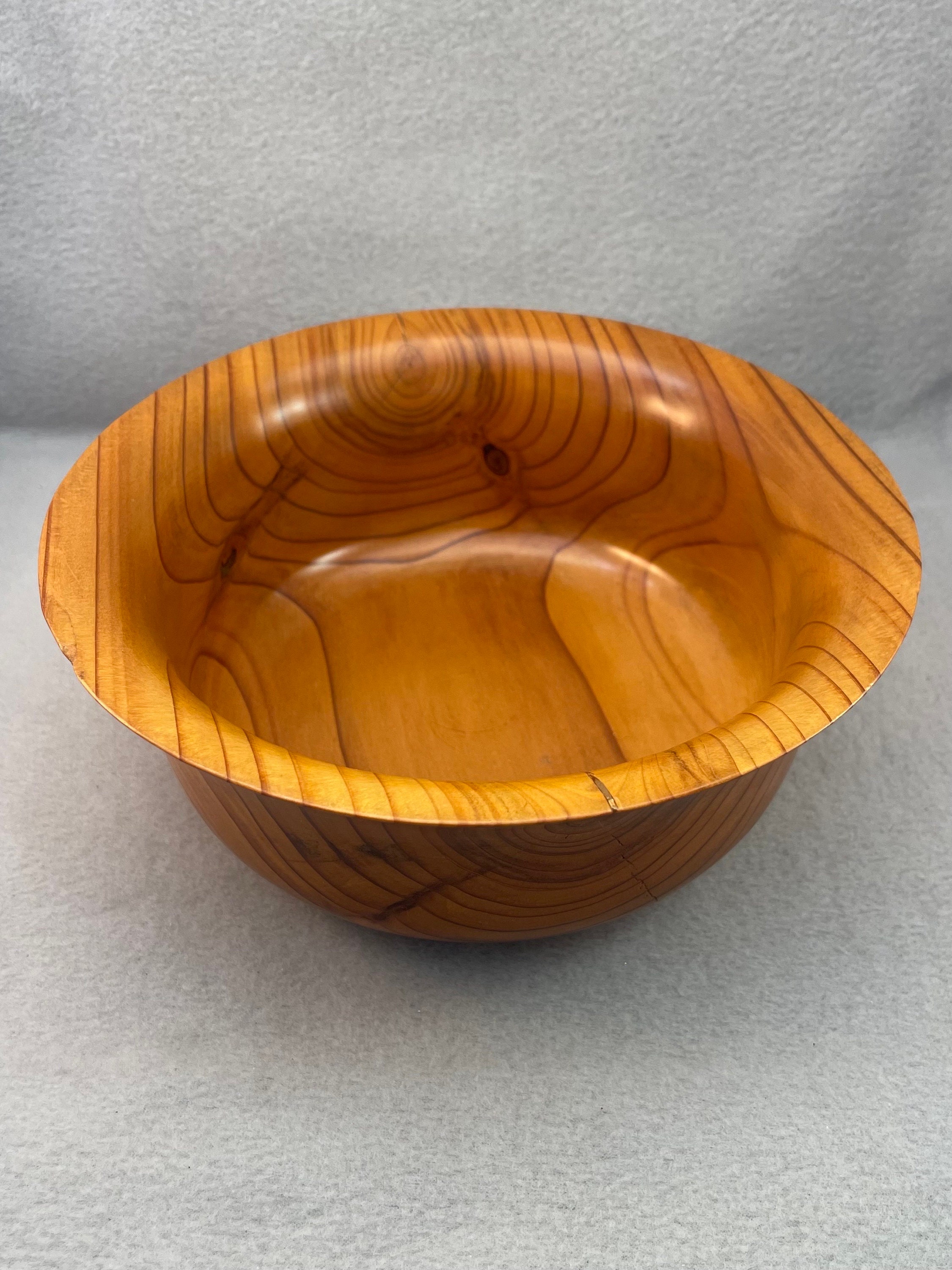 Hand Turned Cypress Wood Bowl - Etsy