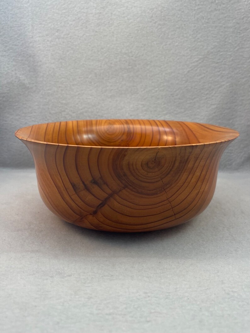 Hand Turned Cypress Wood Bowl - Etsy