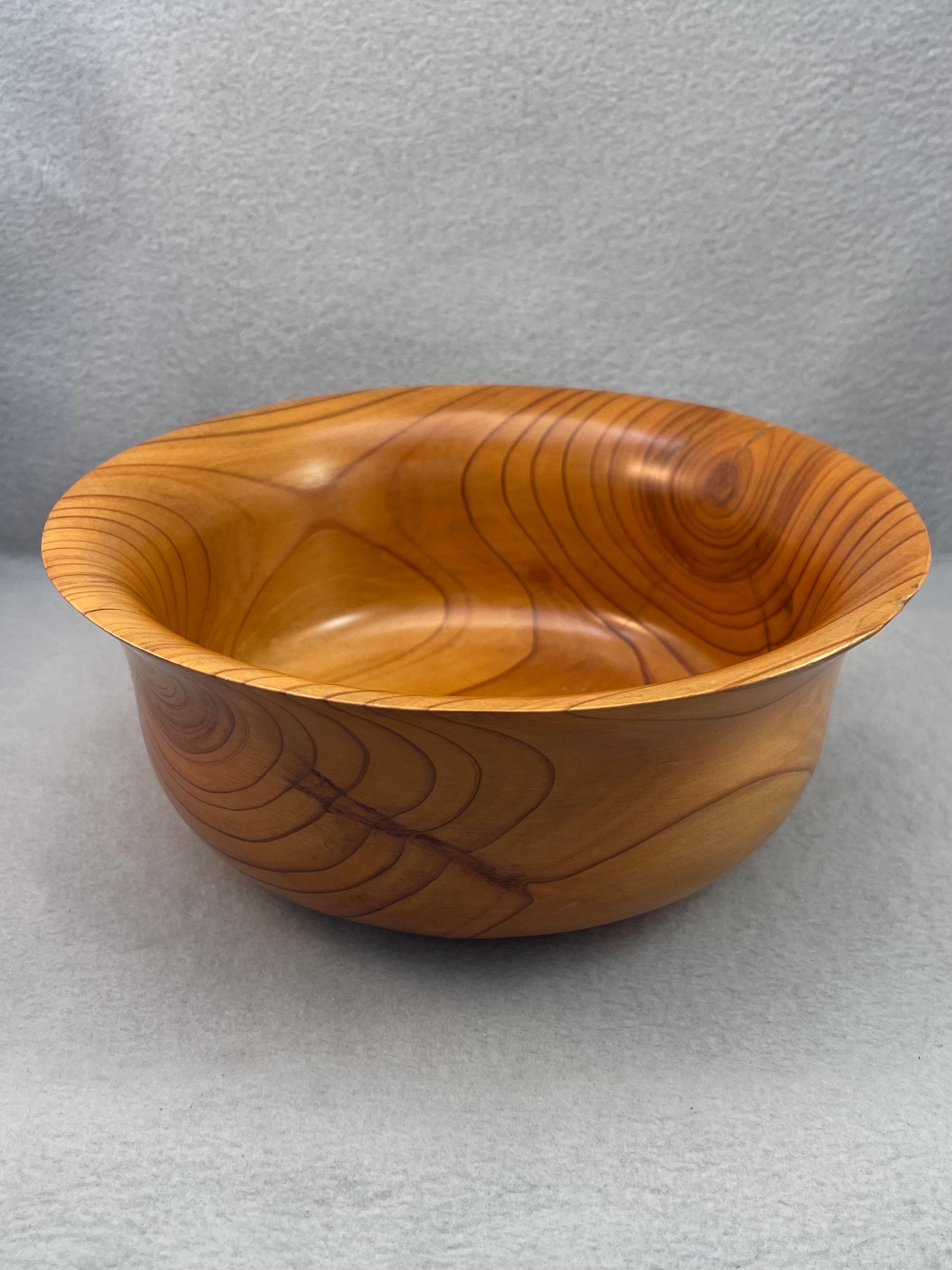 Hand Turned Cypress Wood Bowl - Etsy