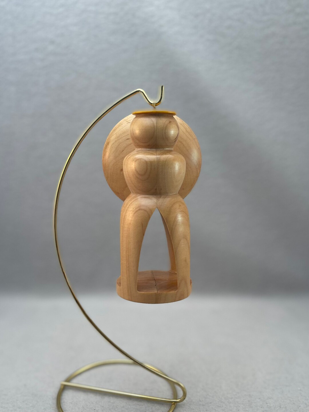 Handcrafted Turned Wood Angel Ornament - Etsy