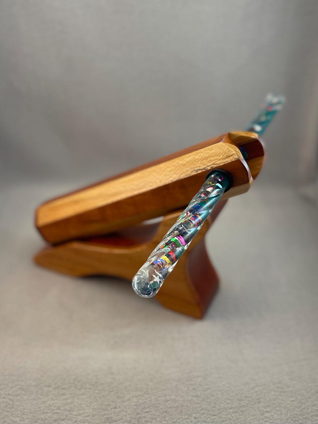 Handcrafted Turned Wood Oil Wand Kaleidoscope, Cherry & Quarter Sawn ...