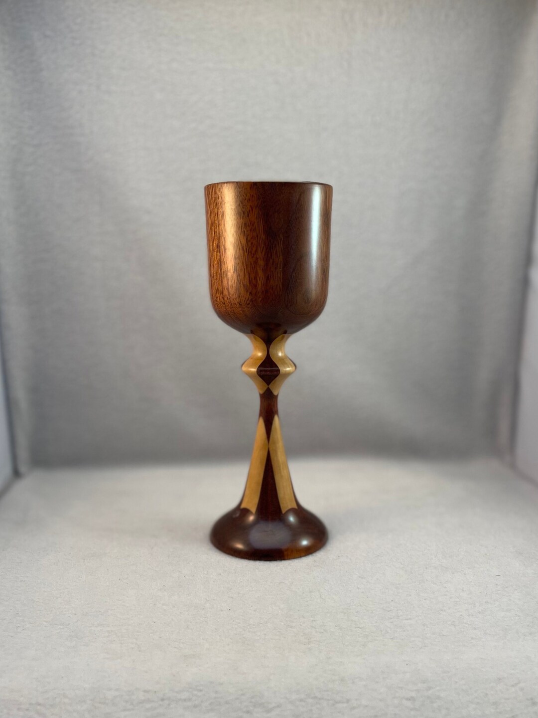 Handcrafted Turned Wood Goblet Walnut & Maple - Etsy