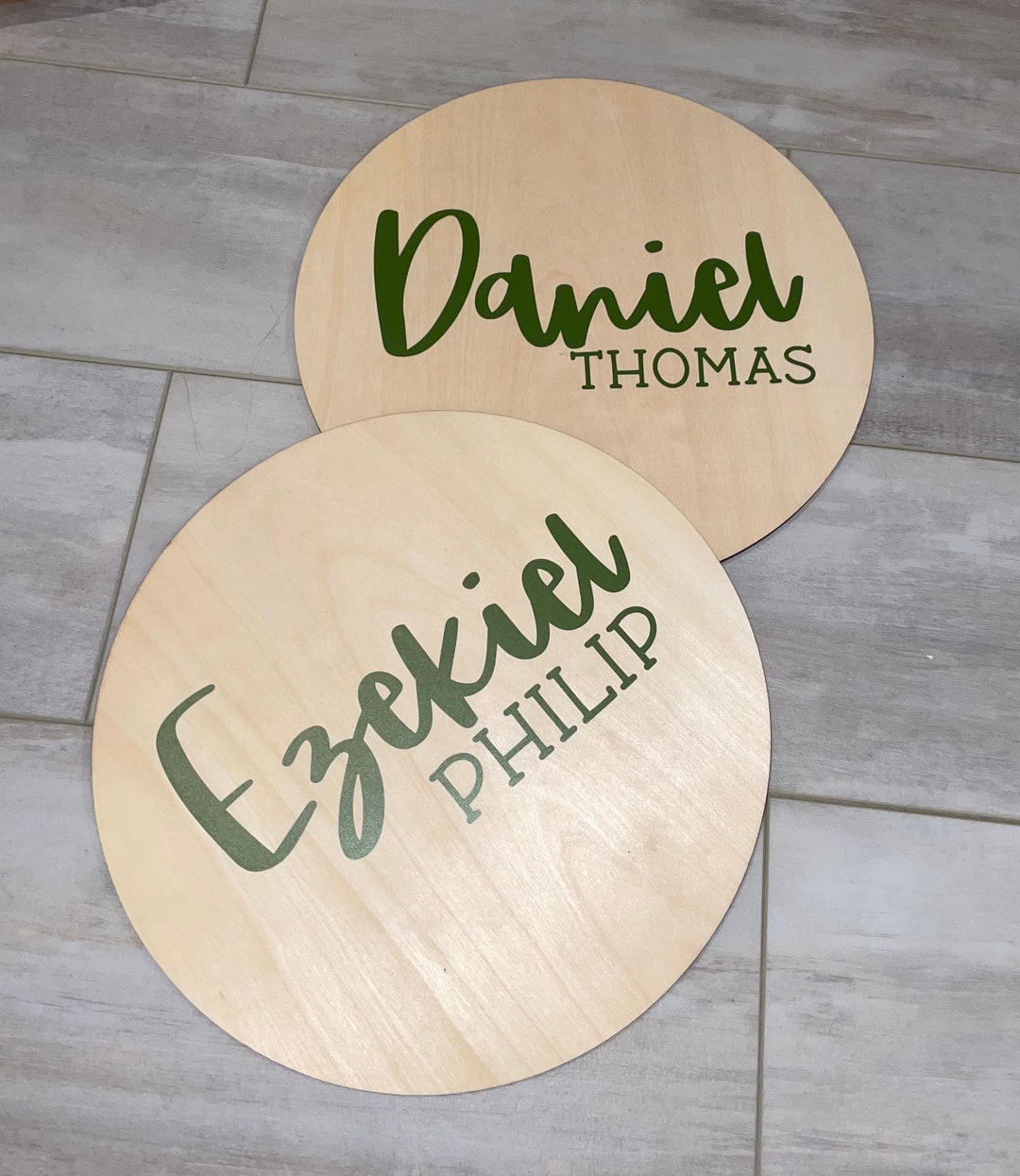 Personalized 12 Baby Name Disc - Etsy