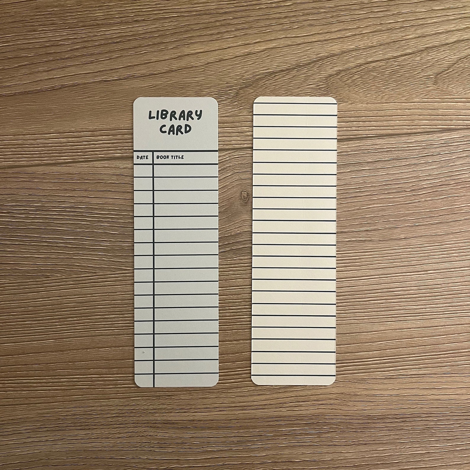 Library Card Bookmarks - Etsy