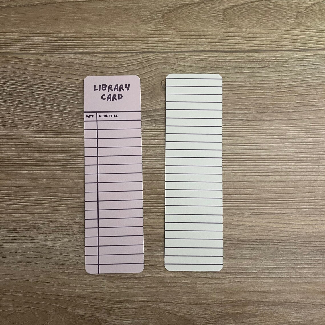 Library Card Bookmarks - Etsy