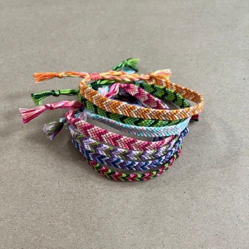 Custom Thread Braided Friendship Bracelets Stacking - Etsy