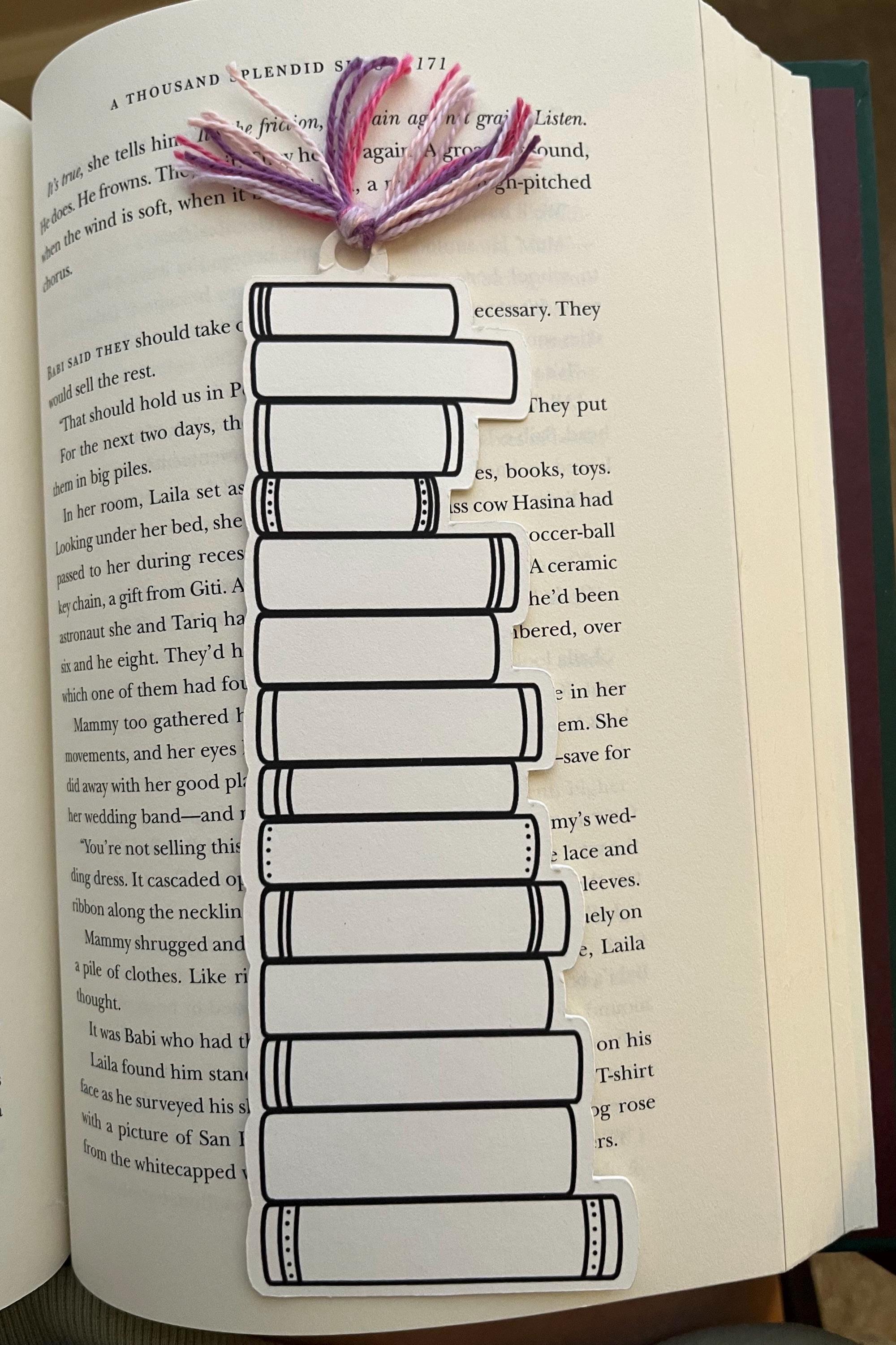 Book Tracker Bookmark: Reading List Bookmark - Etsy