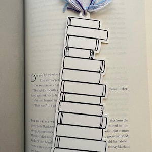 Book Tracker Bookmark: Reading List Bookmark - Etsy
