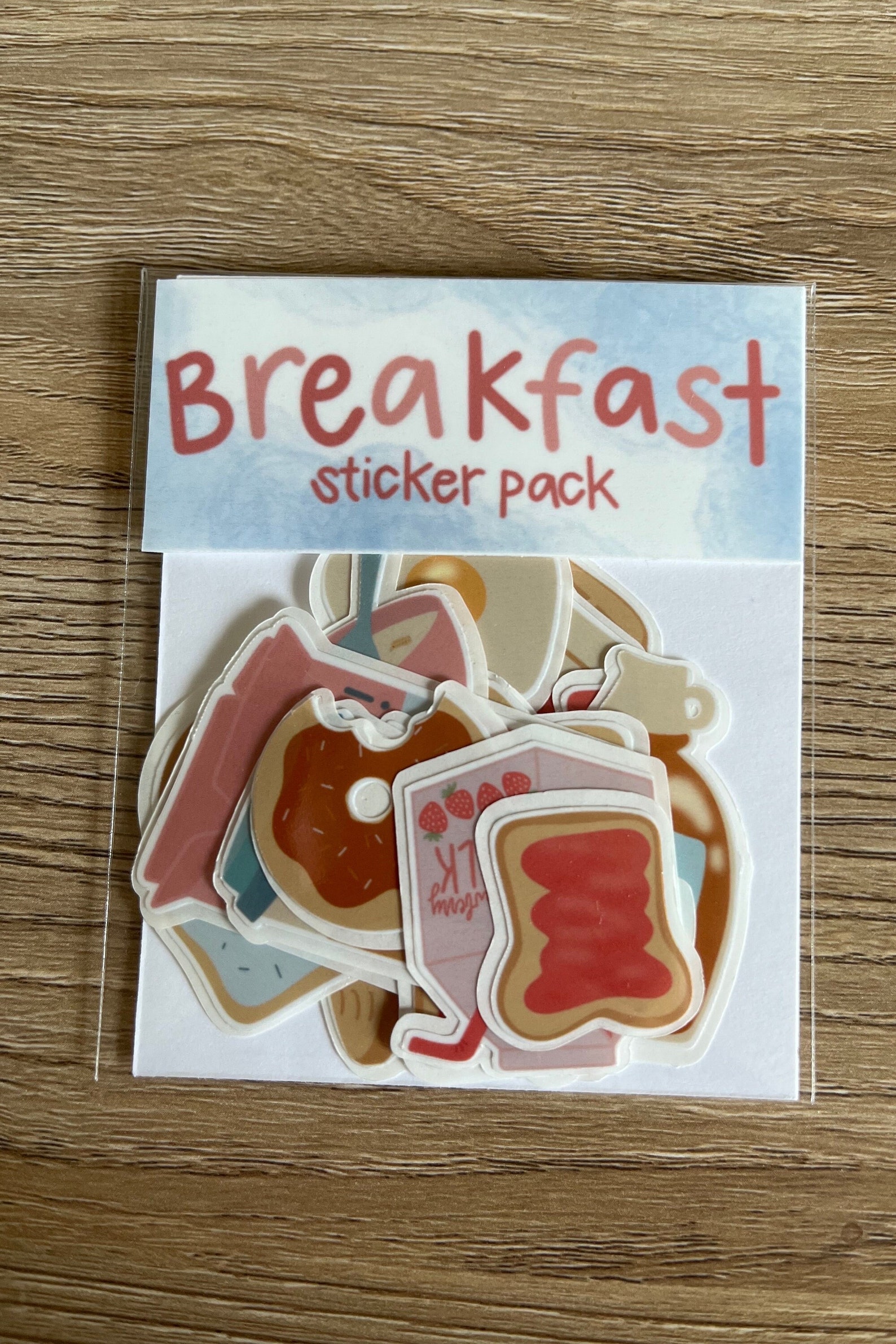 Breakfast Sticker Pack - Etsy