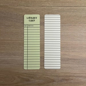 Library Card Bookmarks - Etsy