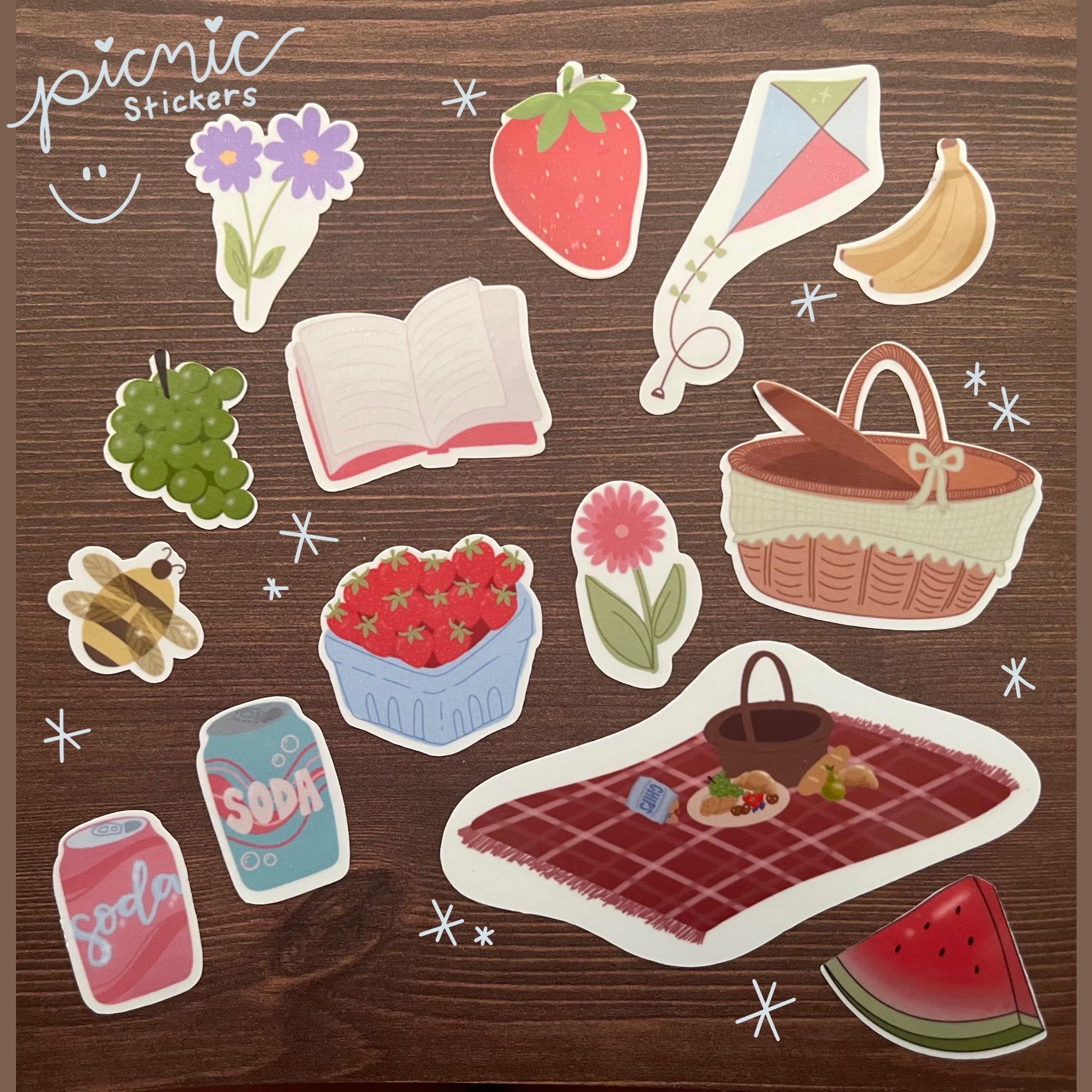Mini Picnic Sticker Pack - Etsy