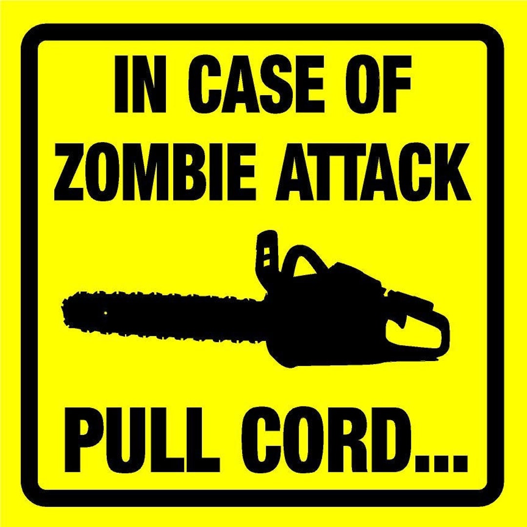 In Case of Zombie Attack Horror Movie Metal Sign - Etsy