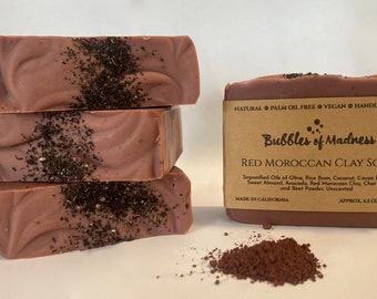 Natural Soap Cocorosa W/ Moroccan Red Clay Soap Soap, Vegan Soap ...