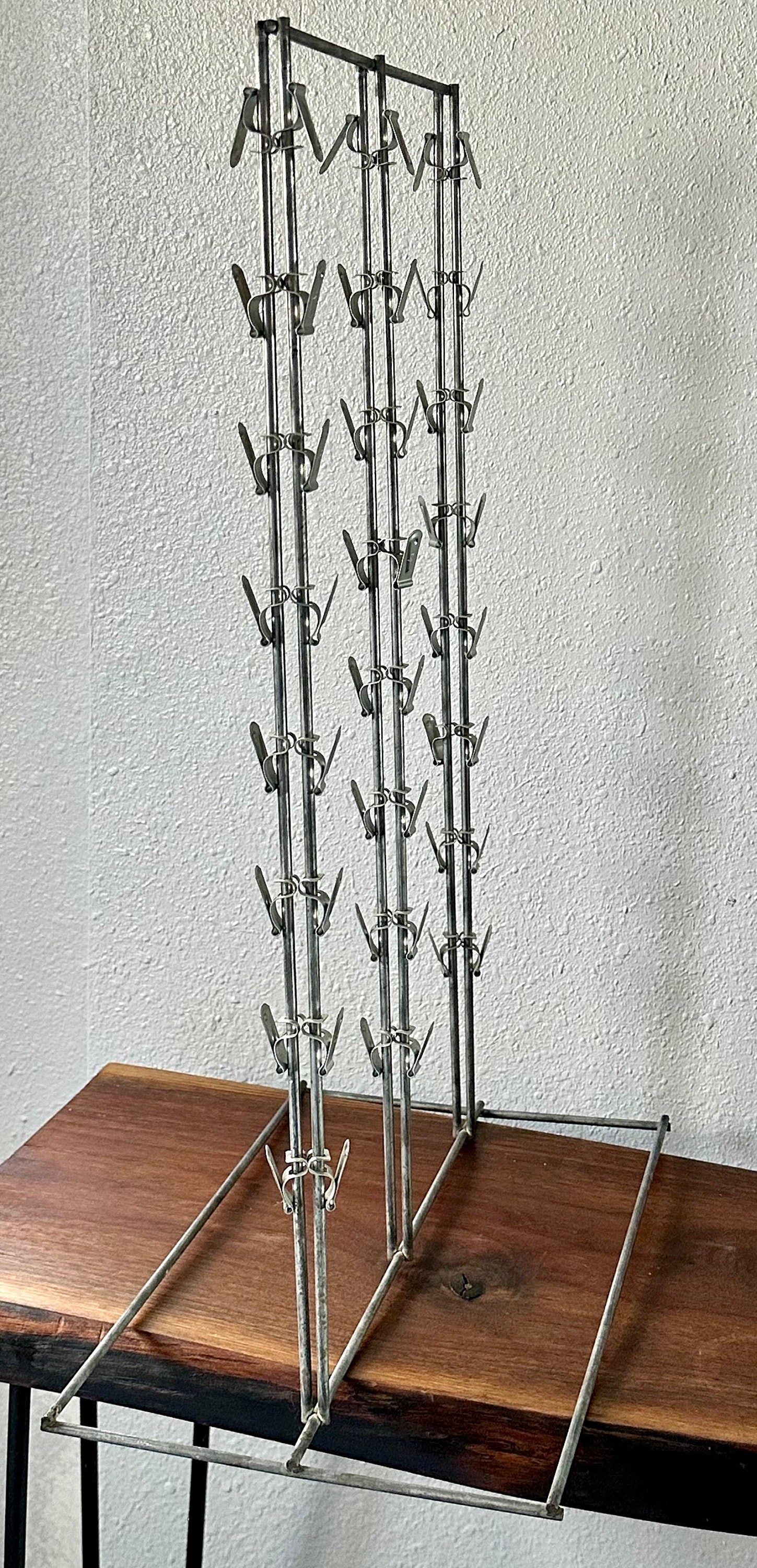 Vintage Original Freestanding Steel Store Clip Display Vintage Metal ...