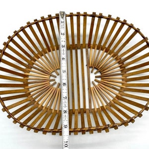 Vintage Split Bamboo Slat Baskets Set of 3 Collection of Wall Baskets ...