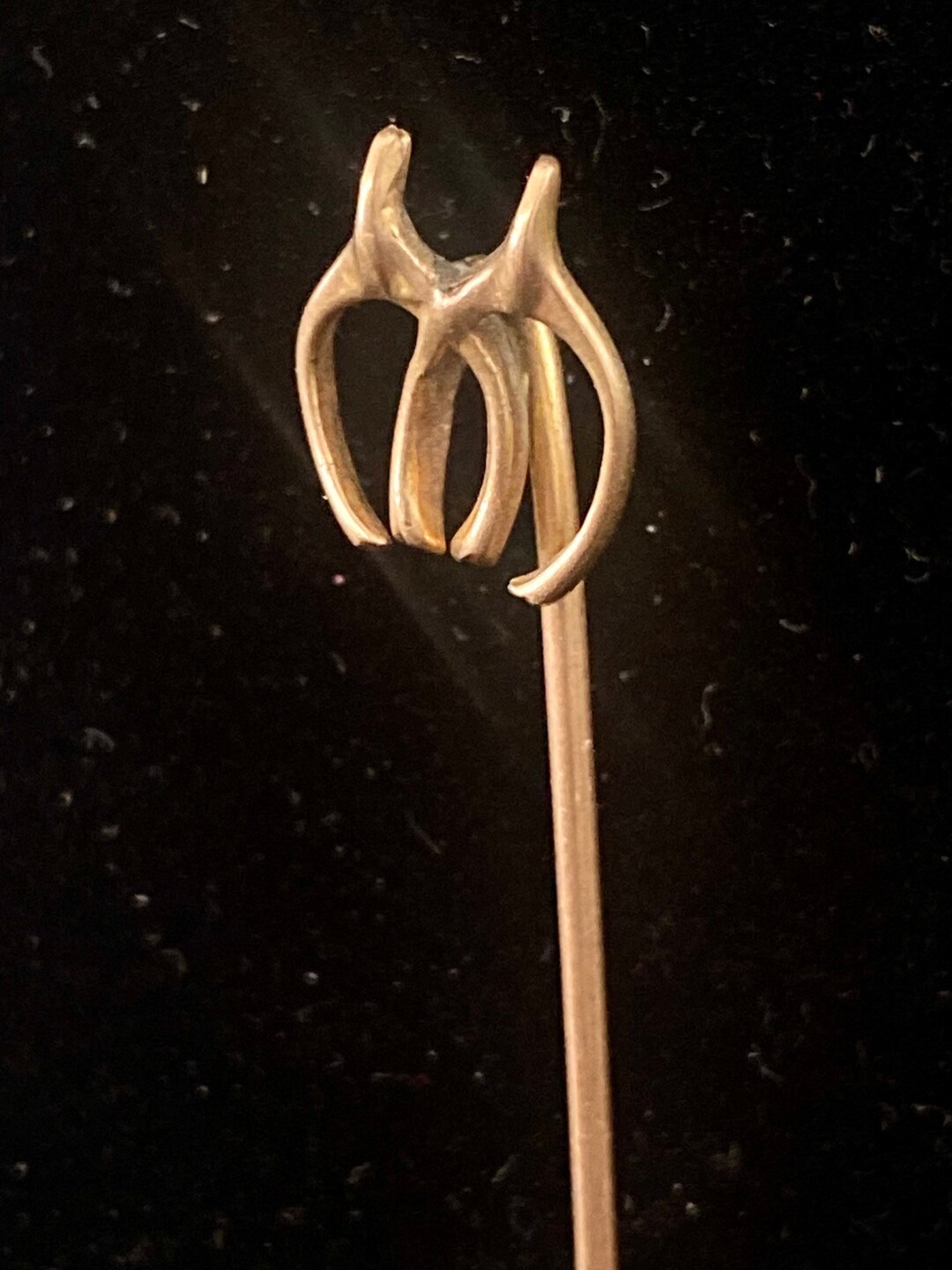 Vintage Double Wishbone Gold Tone Stick Pin Good Luck Jewelry - Etsy