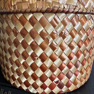 Vintage Chinese Nesting Baskets With Lids Set of 2, Intricate Woven ...