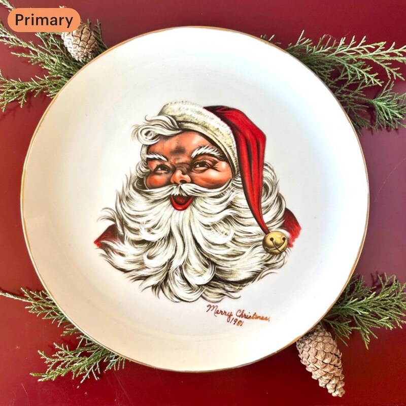 Santa Claus Plate - Etsy