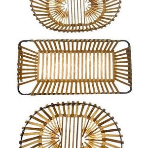 Vintage Split Bamboo Slat Baskets Set of 3 Collection of Wall Baskets ...
