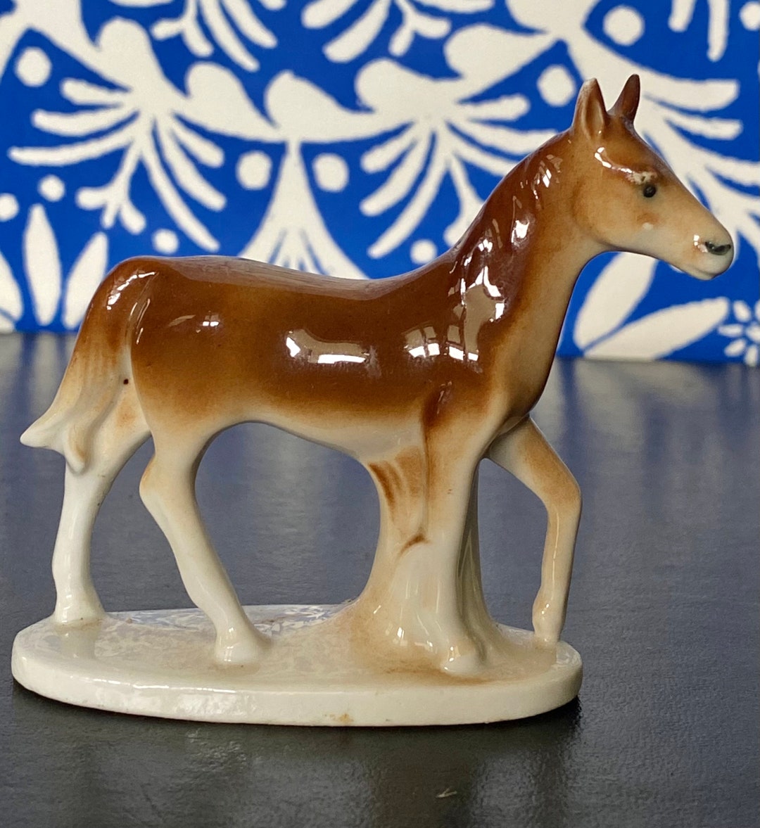 Vintage Porcelain Horse Pony Figurine - Etsy