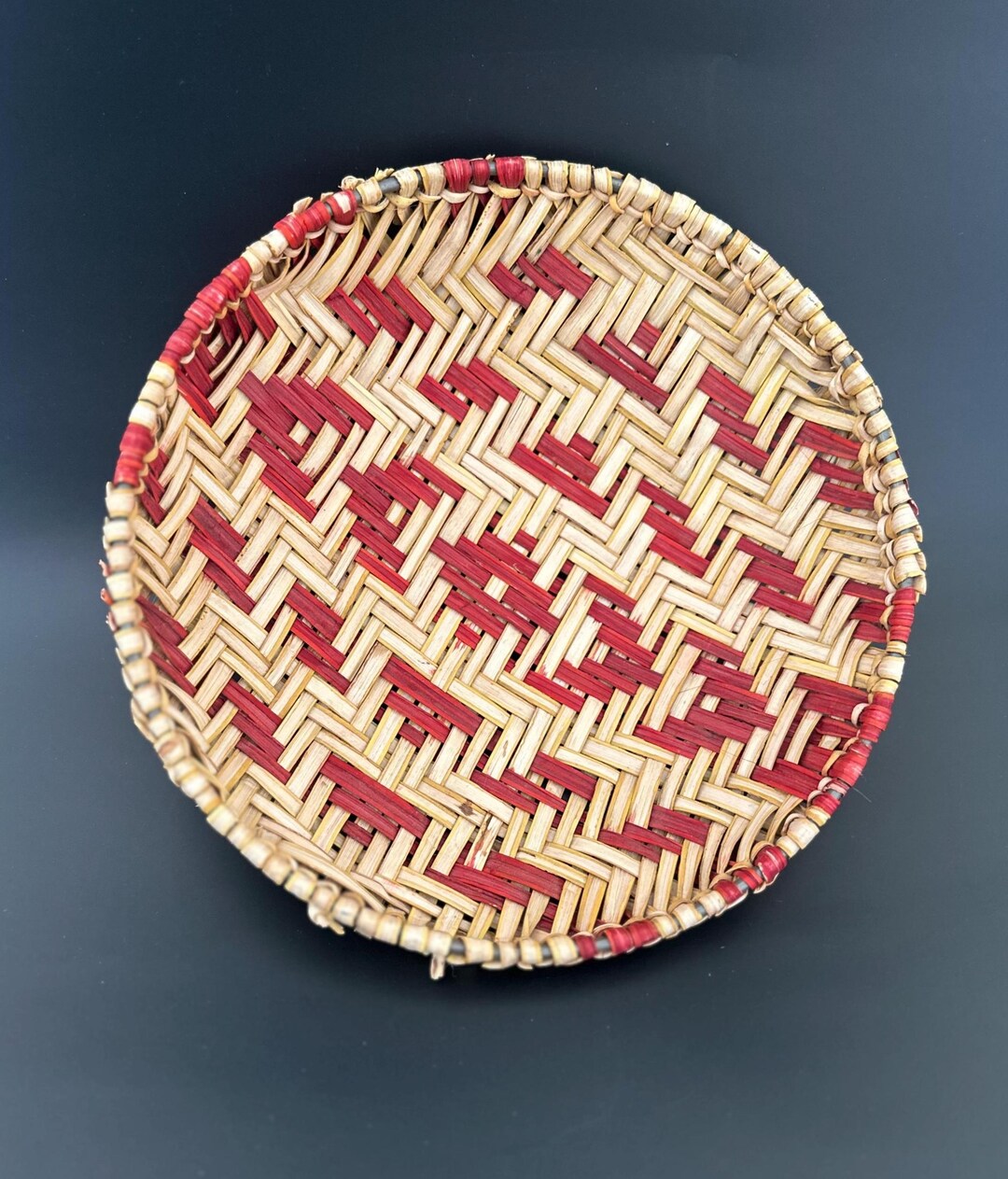 Vintage Handwoven Hopi Basket – Yucca Sifter Tray, Southwestern Wall ...