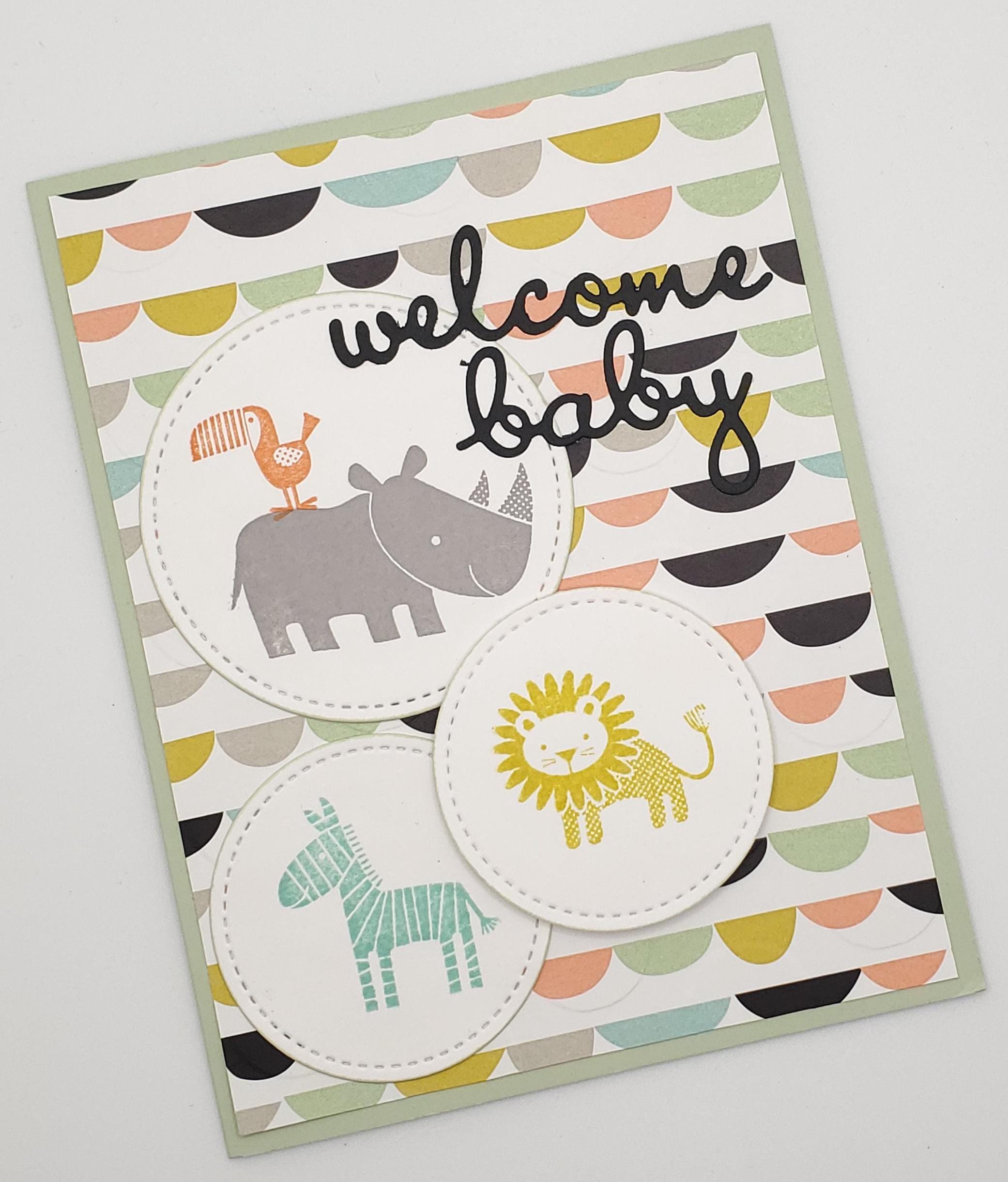 Baby Card, Animal Theme - Etsy