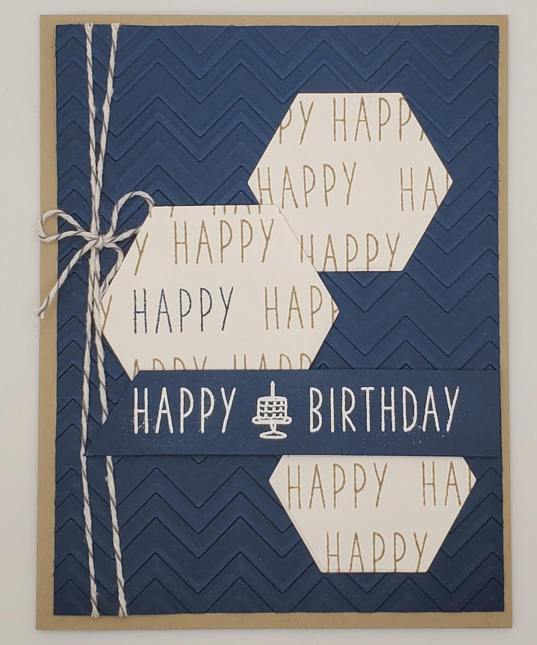 Blue Happy Birthday Card - Etsy