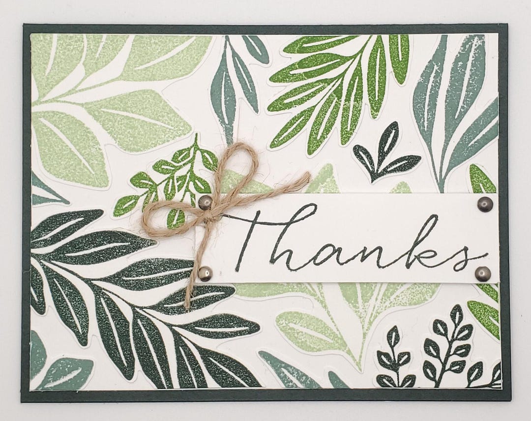Plant Lover Thank You Card (green Plants) - Etsy