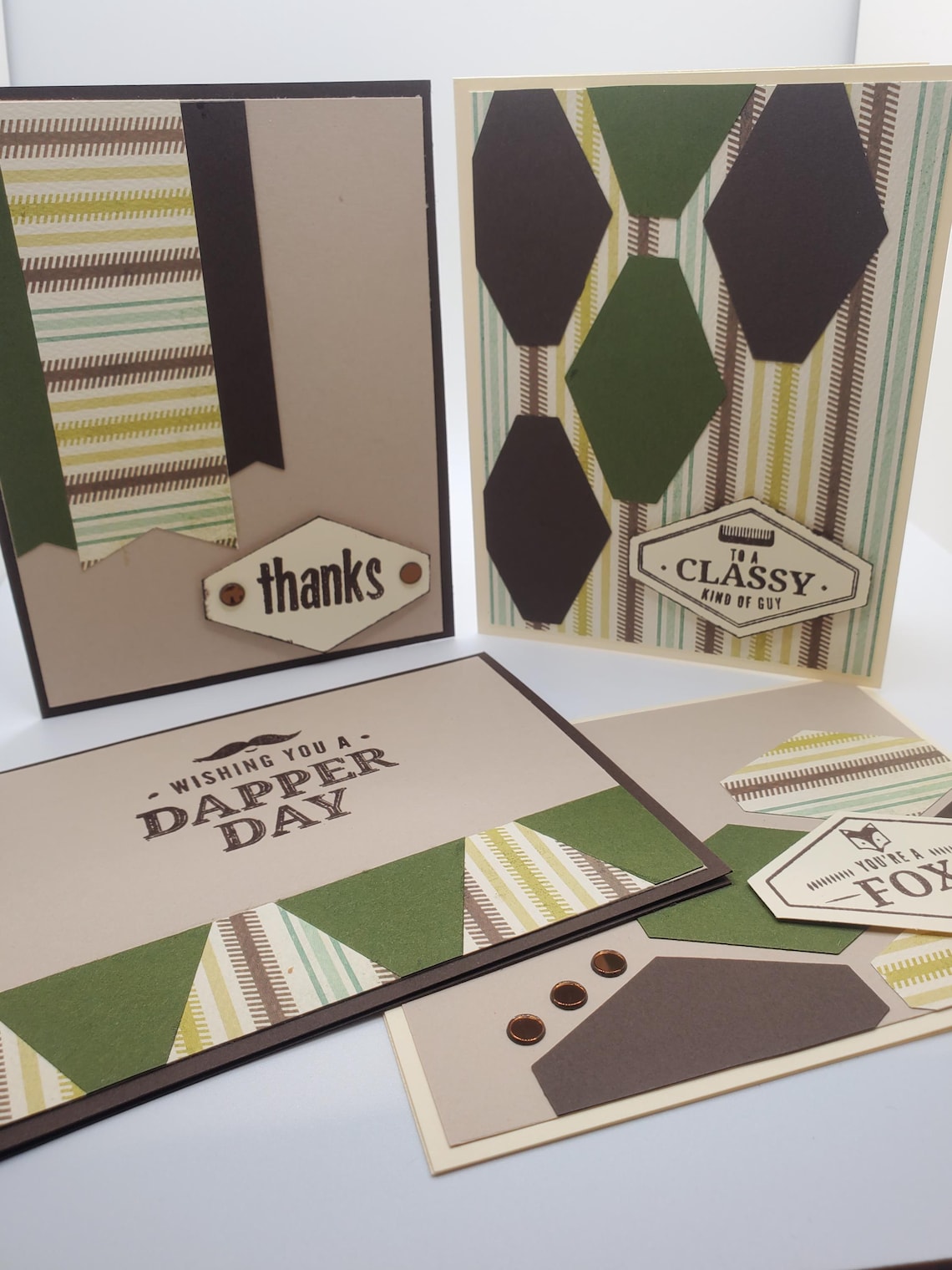 Masculine Birthday & Thank You Card Set: Handmade Stampin Up! Bundle - Etsy