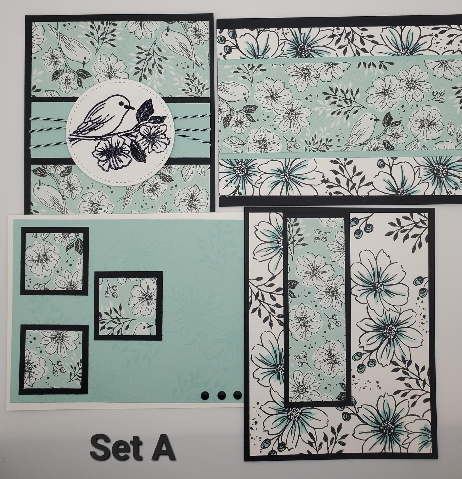 Set of 4 Blue Bird Cards (random Assortment) - Etsy