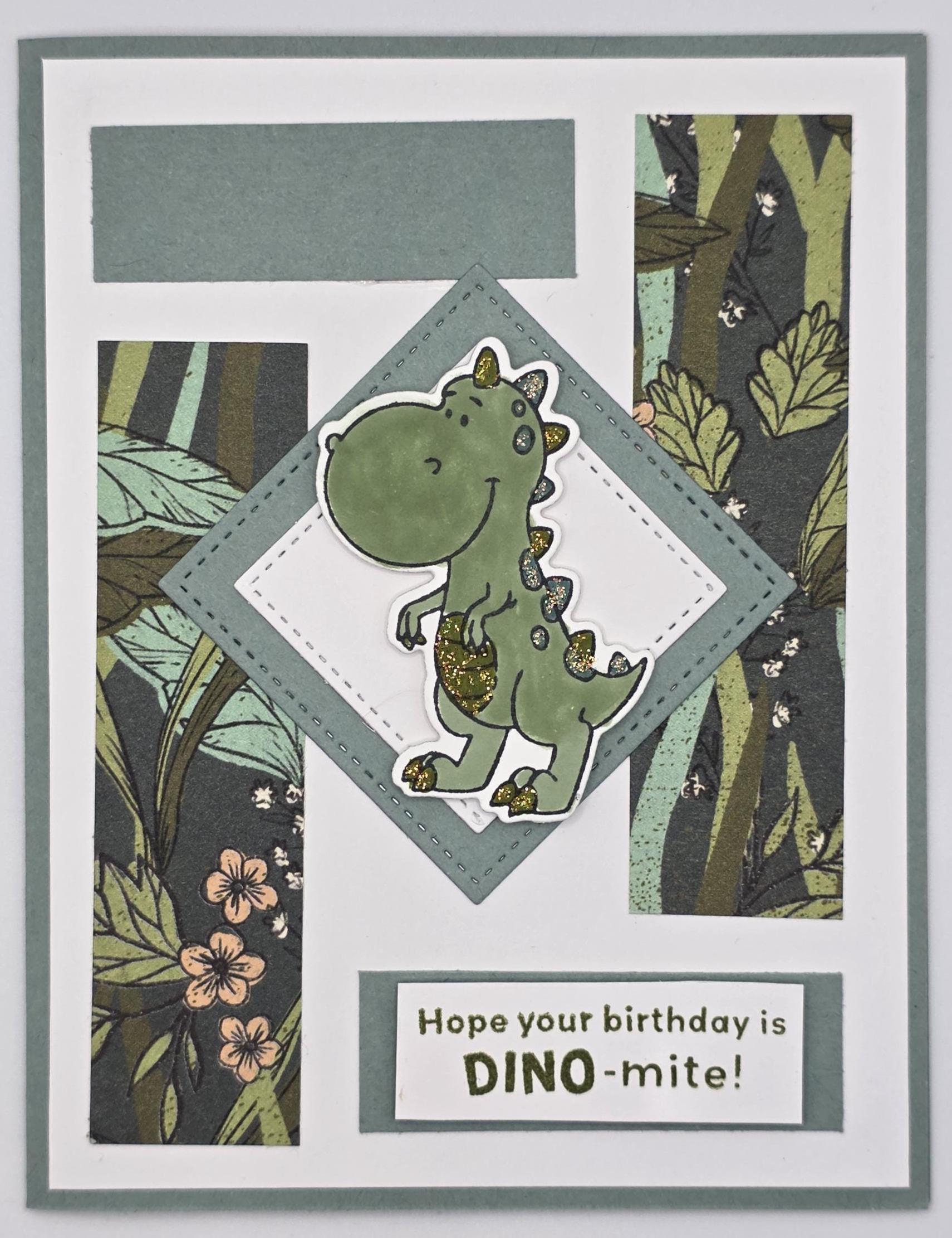 Have a Dino-mite Birthday! Dinosaur Birthday Card - Etsy