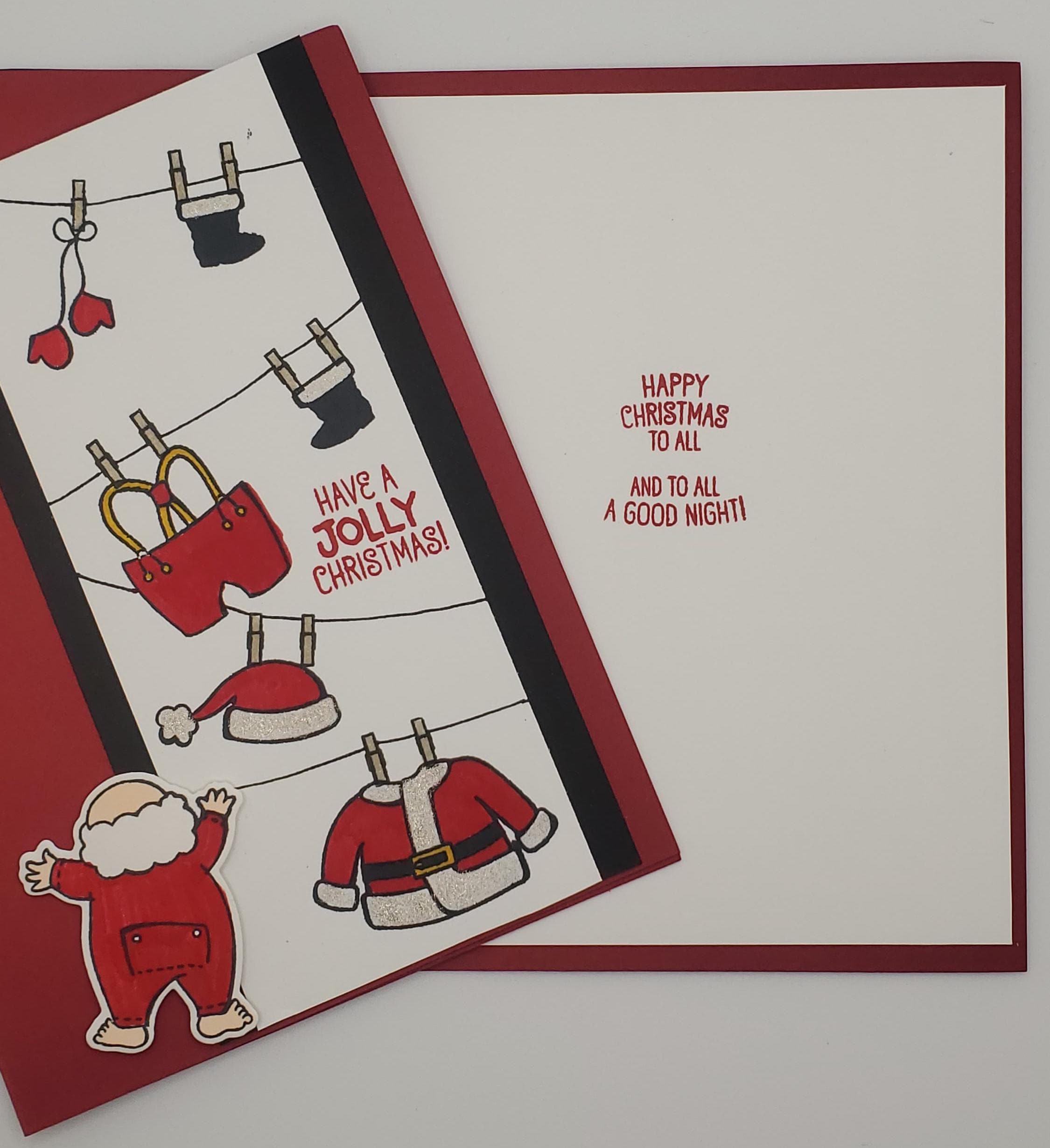 Funny Christmas Cards (santa Suit) - Etsy