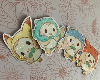 Rowlet Stickers - Etsy