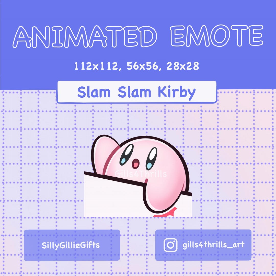 Animated Kirby Table Slam Emote for Twitch (instant Download) - Etsy