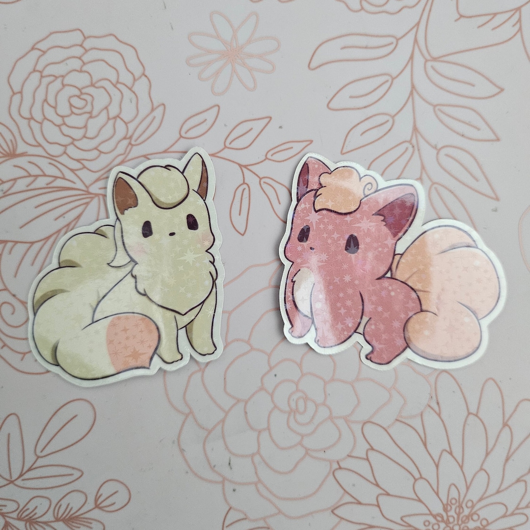 POKE Vulpix & Ninetales Evolution Holographic/non-holographic Die Cut ...