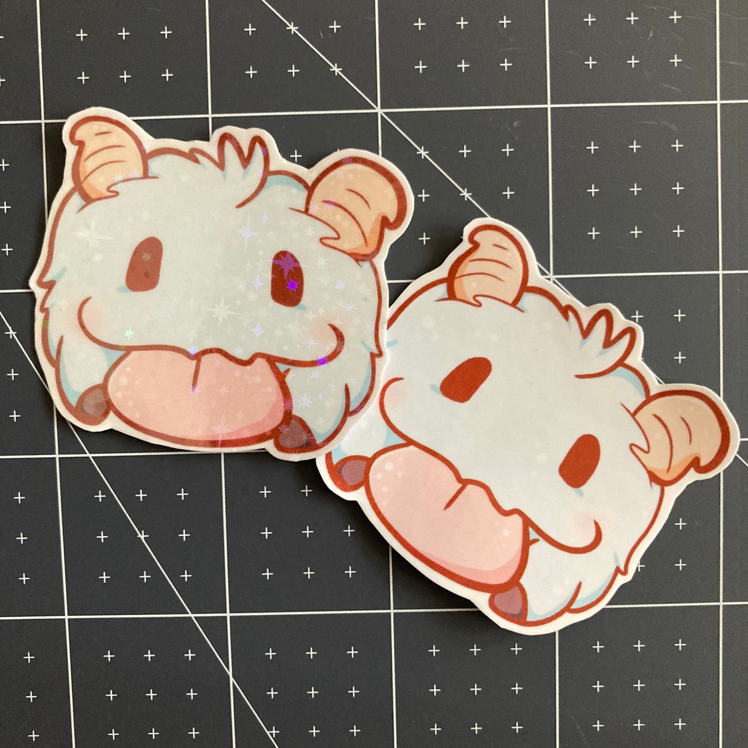 LEAGUE OF LEGENDS Poro Cute Single Die-cut Holographic/non-holographic ...