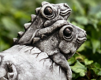 Concrete Lizard Art - Etsy