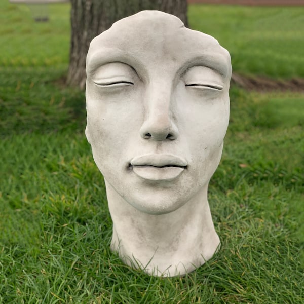 Concrete Bust of Woman - Etsy