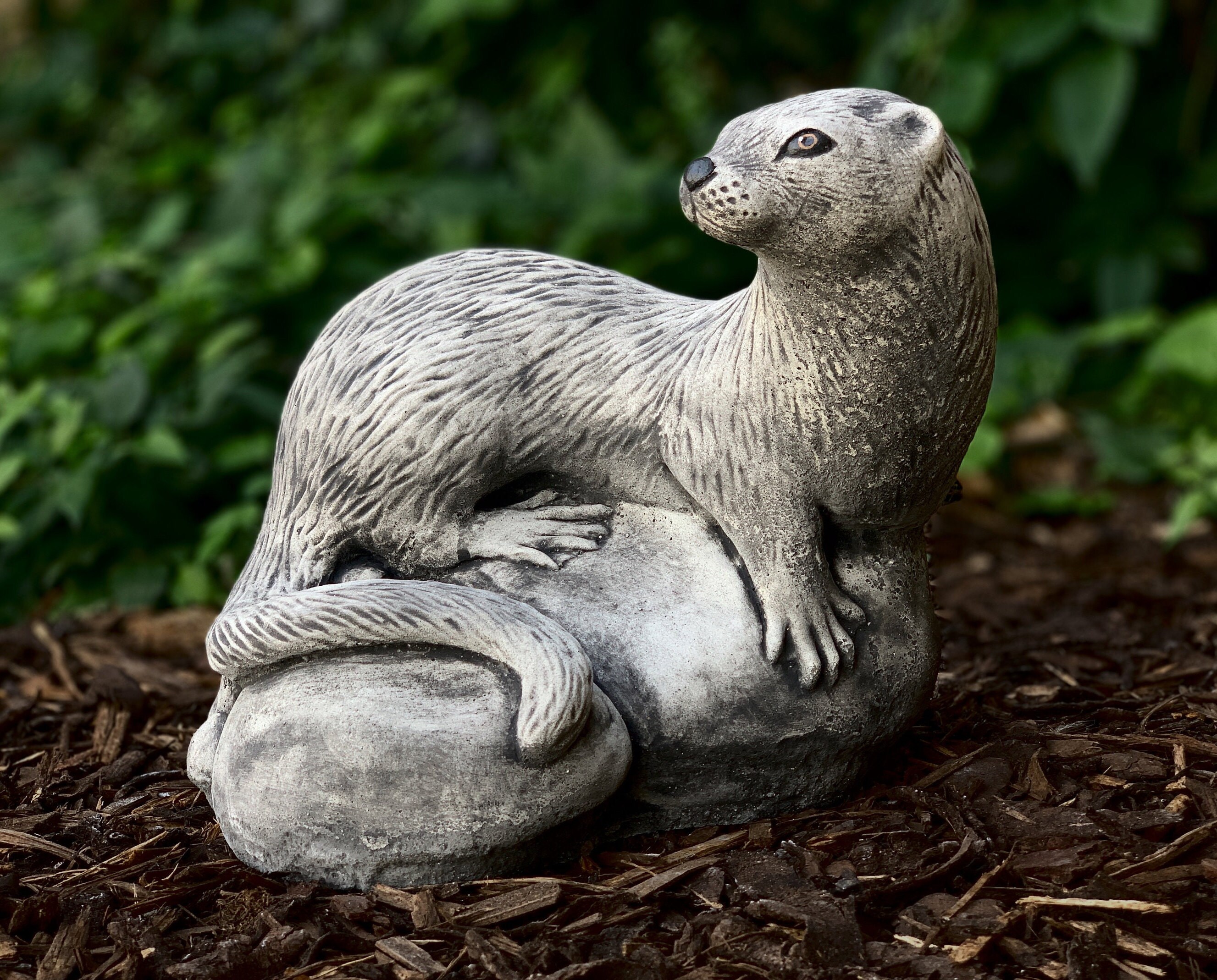 Sea Otter Figurine Cement Otter Sculpture Stone Otter Statue - Etsy