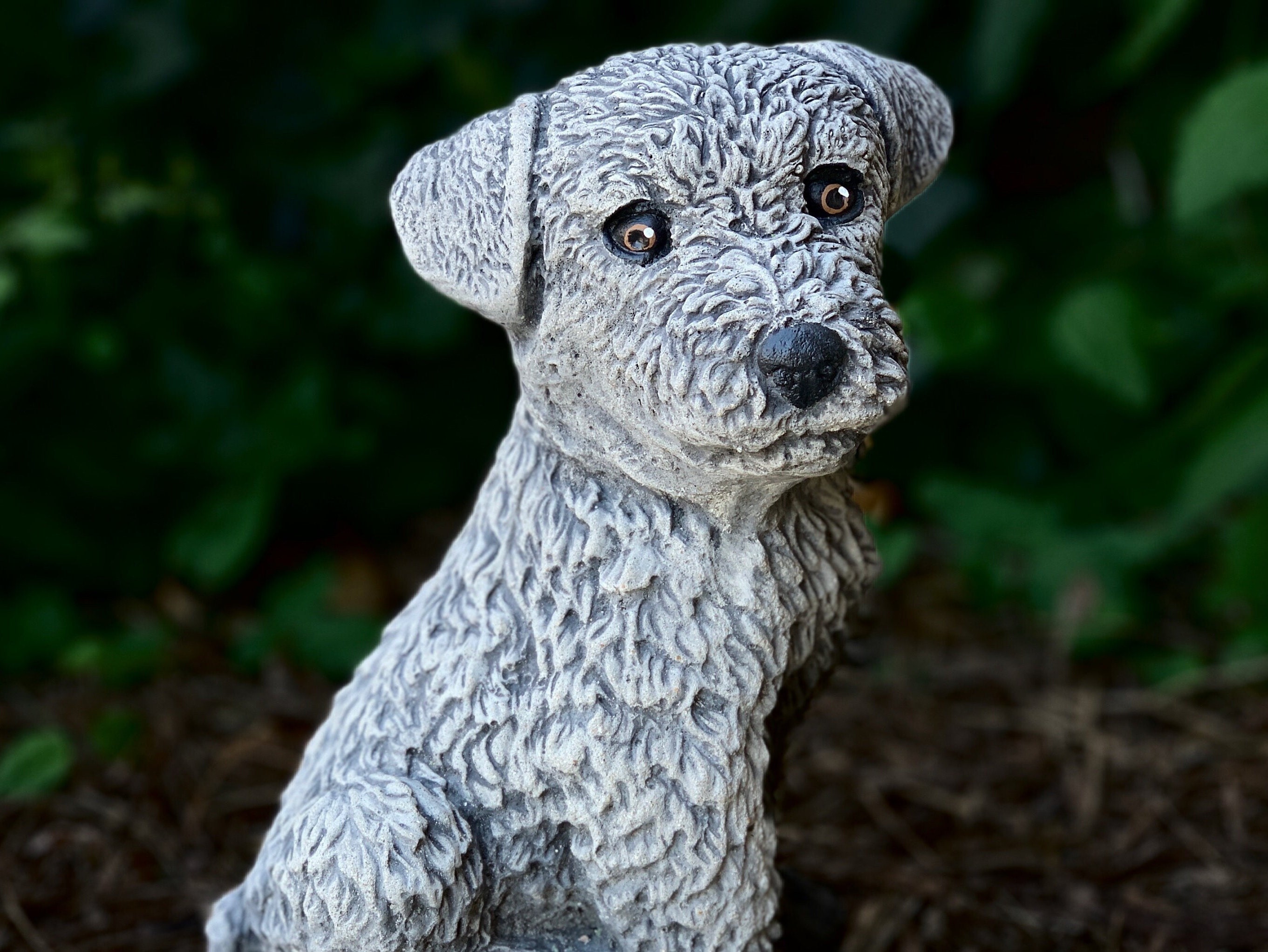Puppy Figurine Concrete Dog Statue Outdoor Sculpture Garden - Etsy