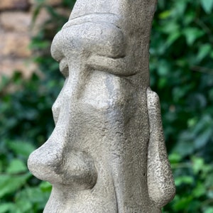 Stone Easter Island Statue Concrete Moai Face Sculpture Cement Head Figurine Outdoor Garden ...