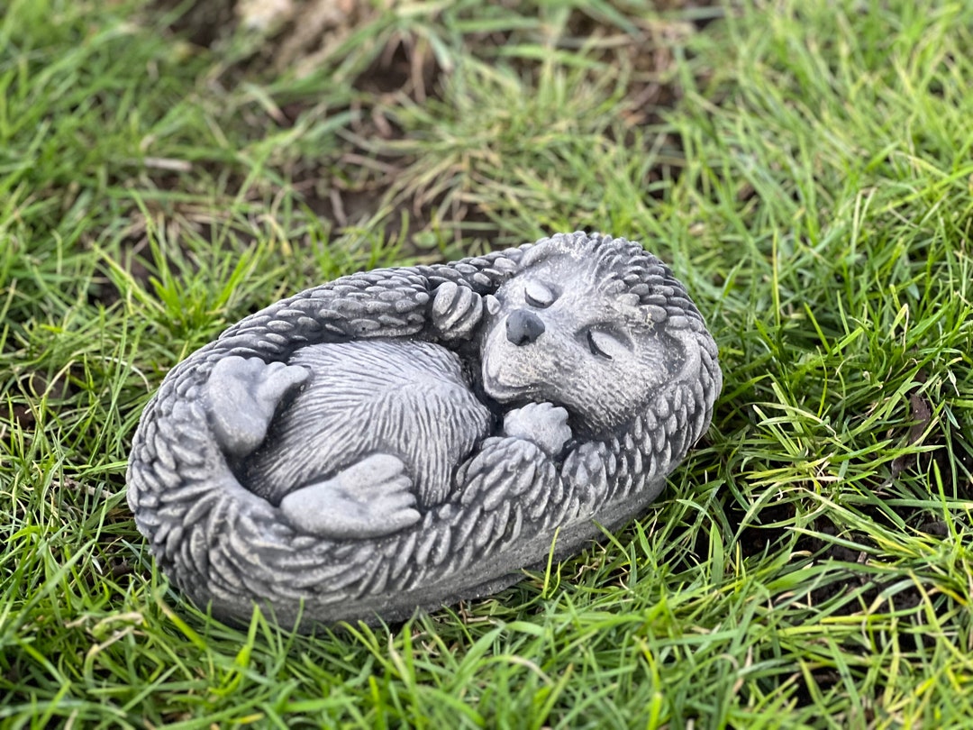 Stone Hedgehog Statue Outdoor Garden Decoration Concrete Art Ornament ...