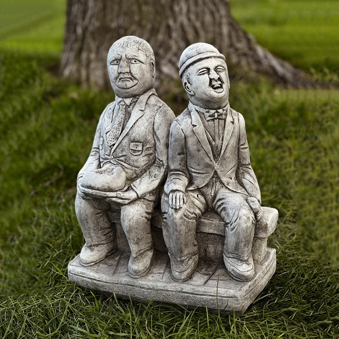Funny Two Men Statue Laurel and Hardy Sculpture Concrete Friends ...