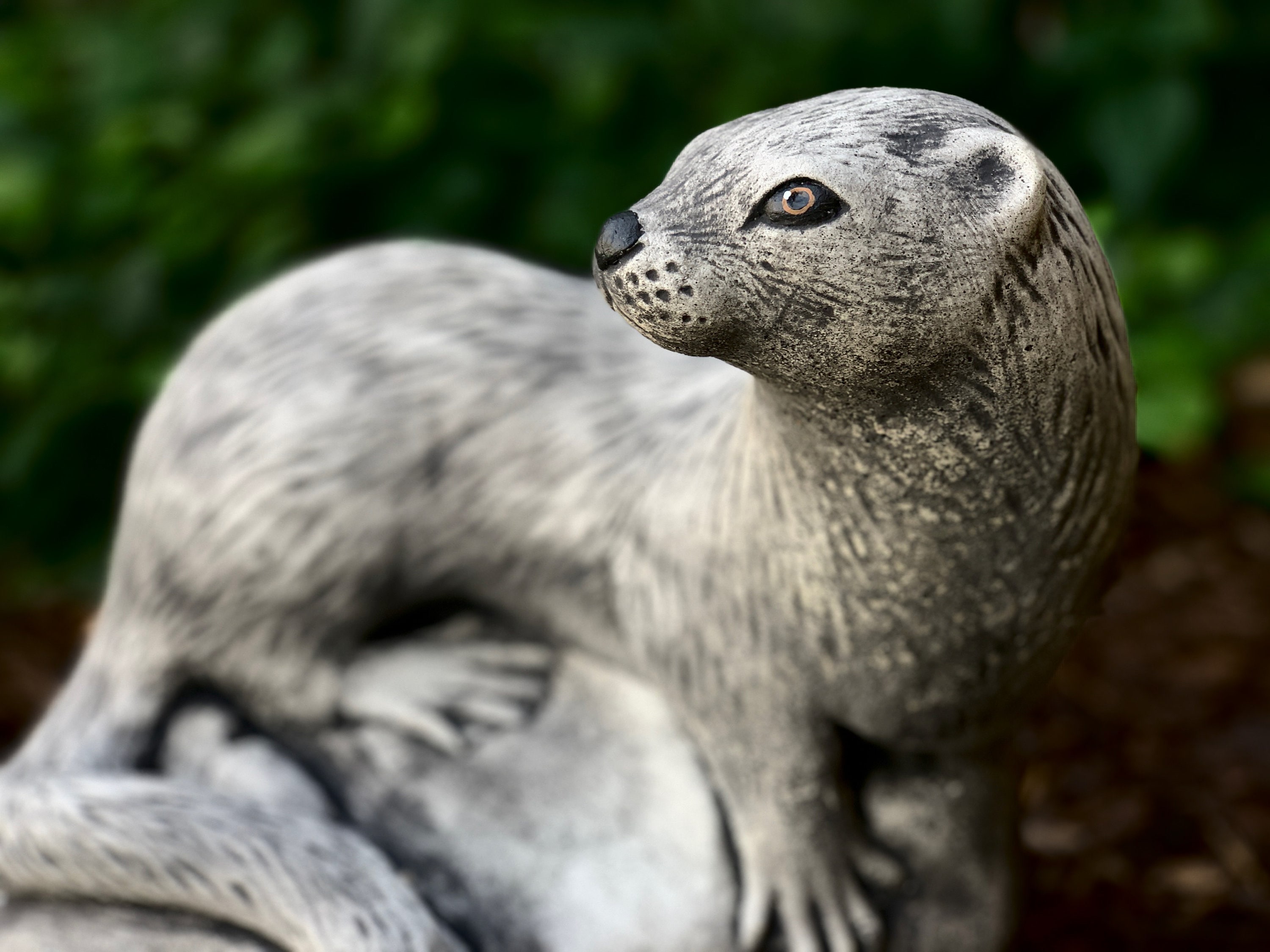 Sea Otter Figurine Cement Otter Sculpture Stone Otter Statue - Etsy