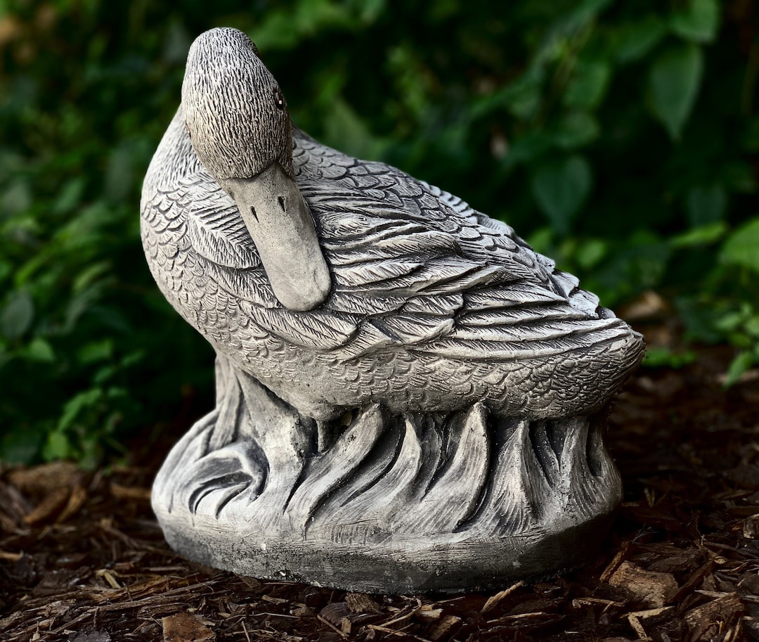 Vintage Goose Sculpture Canadian Goose Statue Concrete Goose Ornament ...